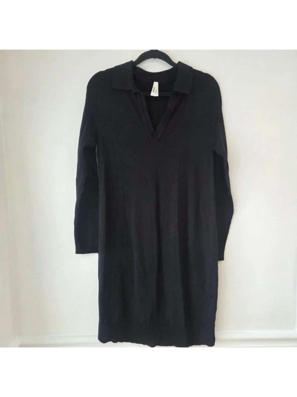 Pact | Dresses | Pact Classic Fine Knit Collared Sweater Dress Black ...